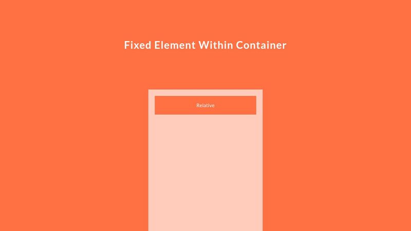 Fixed Element Within Container - JS Only