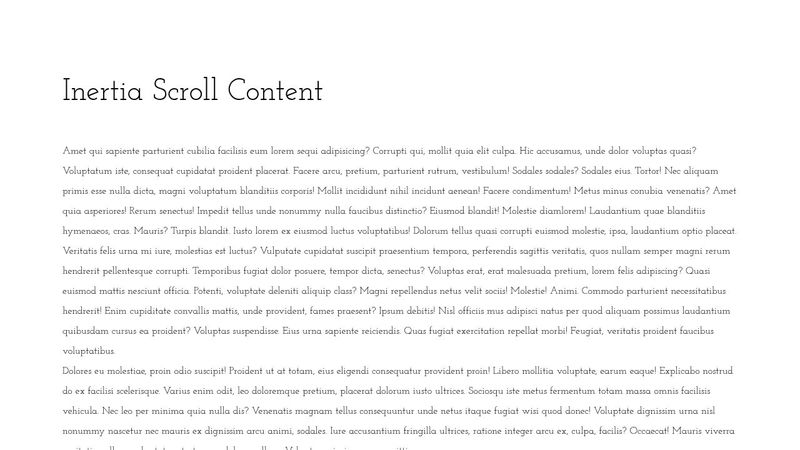 Inertia Scroll
