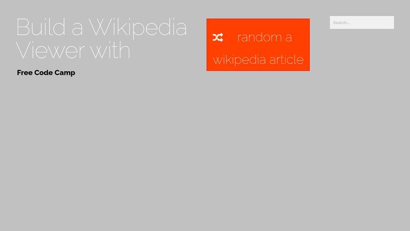 Build A Wikipedia Viewer