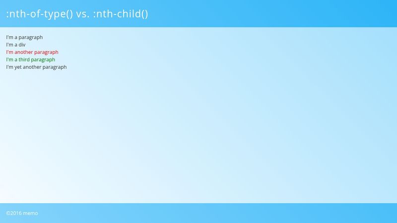 CSS Selectors / nth-of-type vs. nth-child