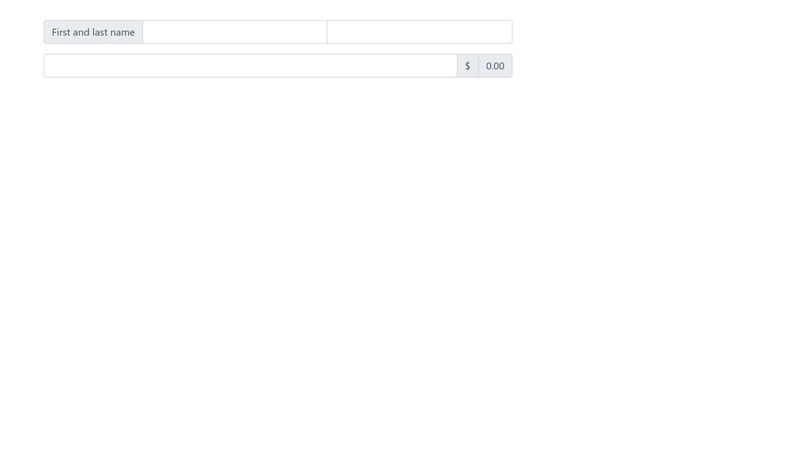 Bootstrap 4 Input Group with Multiple Inputs