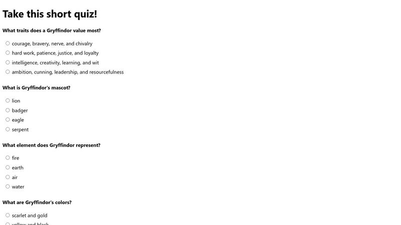 Simple JavaScript Quiz
