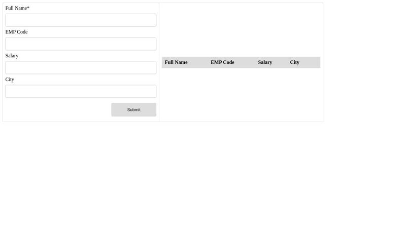 Pure JavaScript CRUD Operations with Html