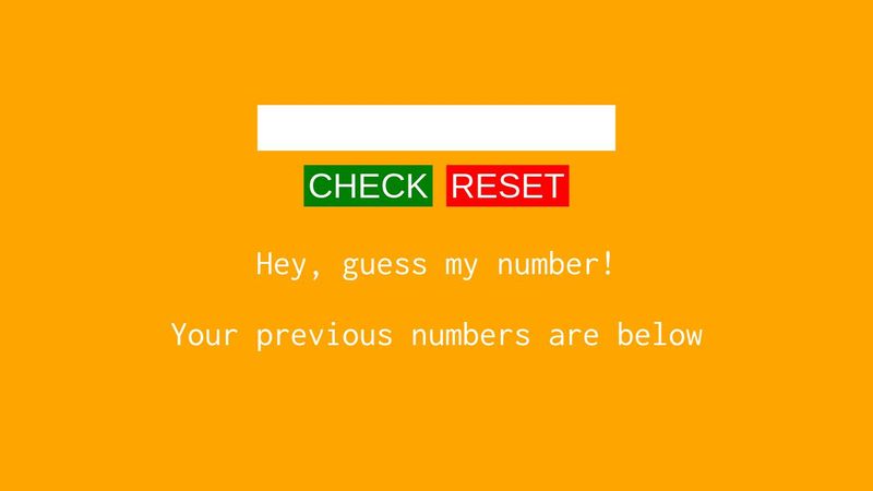 Guess number game - JavaScript