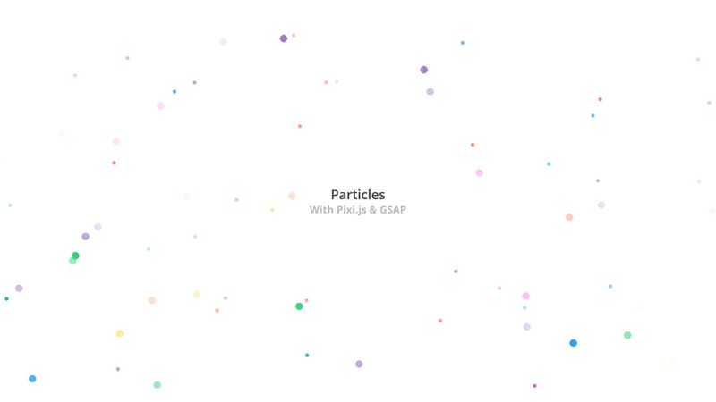 Rainbow Particle Animation with Pixi.js and GSAP