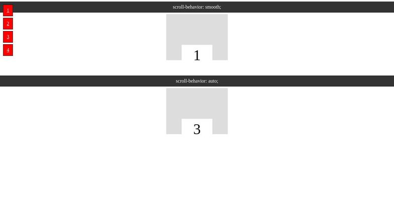 CSS scroll-behavior Example