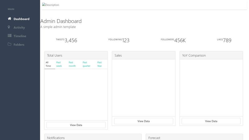 Bulma Admin Dashboard Template