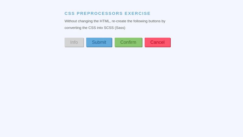 1.6 CSS Preprocessors Exercise