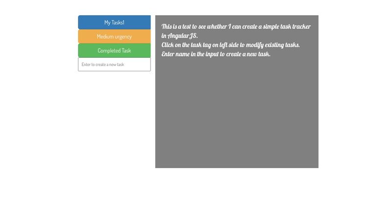 Task tracker in AngularJS
