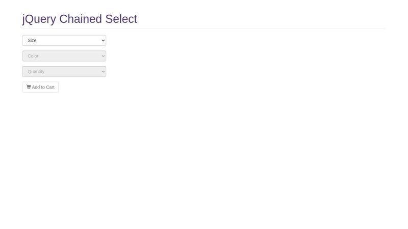 jQuery Chained Select