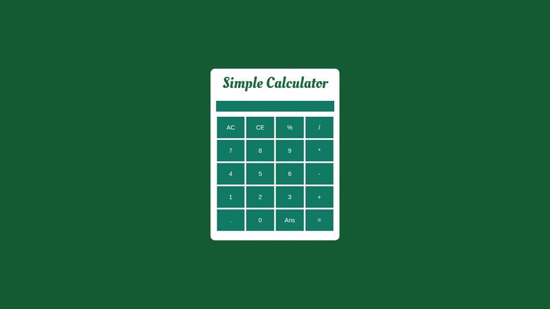 JavaScript Calculator