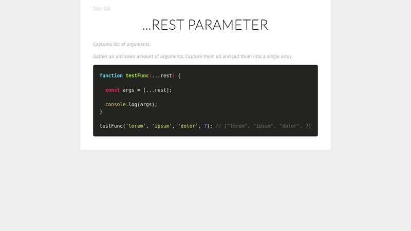 ...rest parameter
