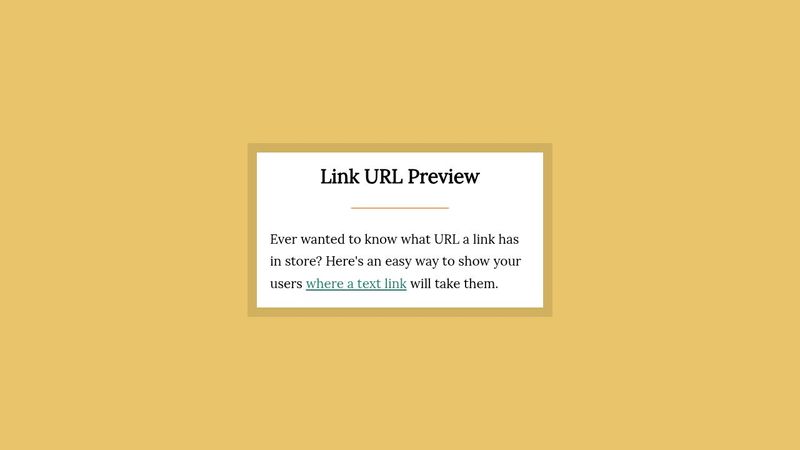 Pure CSS Link URL Preview