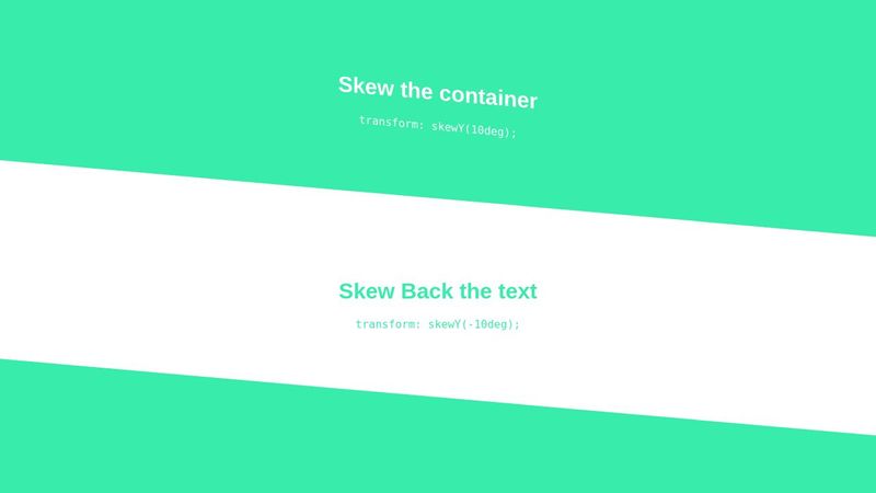 Skewed containers
