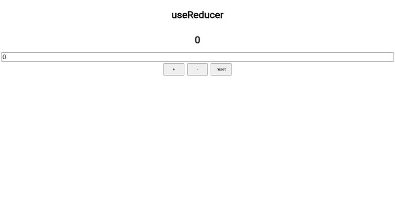 React Hook : useReducer - counter example