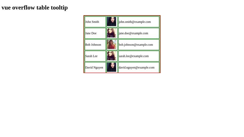 vue overflow table tooltip