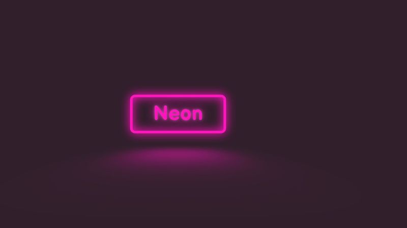 Neon button with CSS