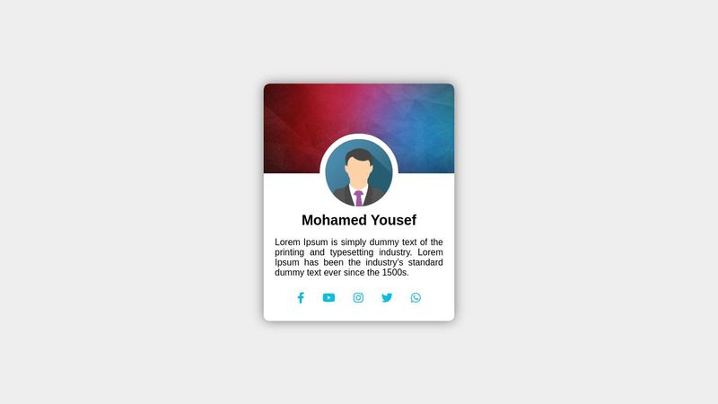 Attractive Profile Card UI Design - Using CSS & HTML