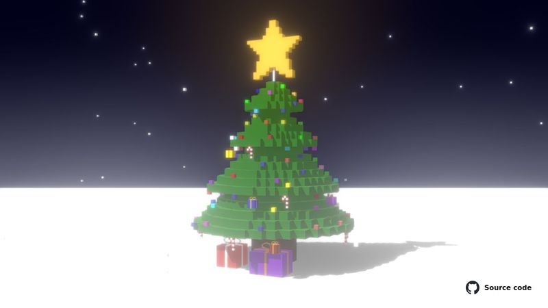 ThreeJS 3D Christmas Tree [NO MODEL] 🎄
