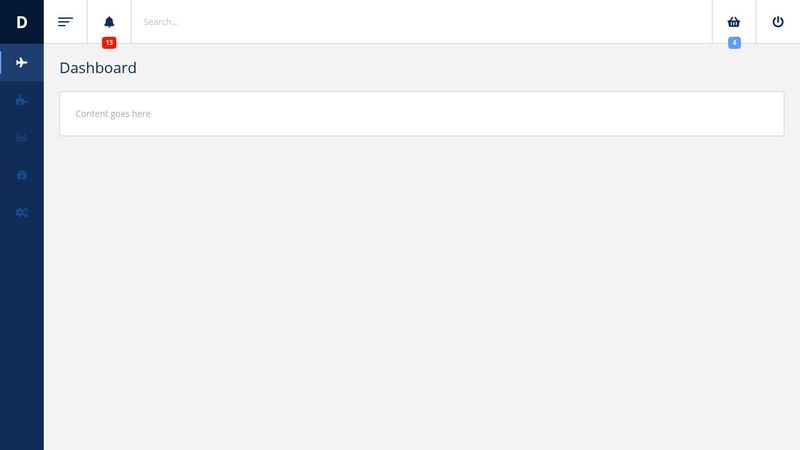 Dashboard / Admin Panel example