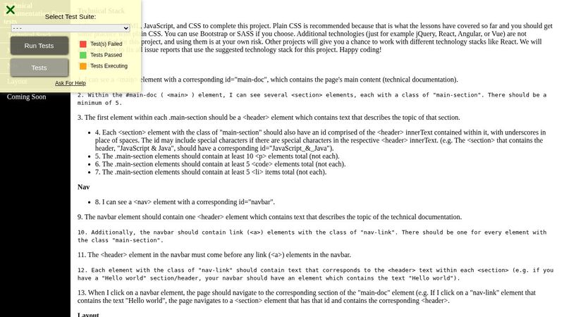 FCC: Technical Documentation Page