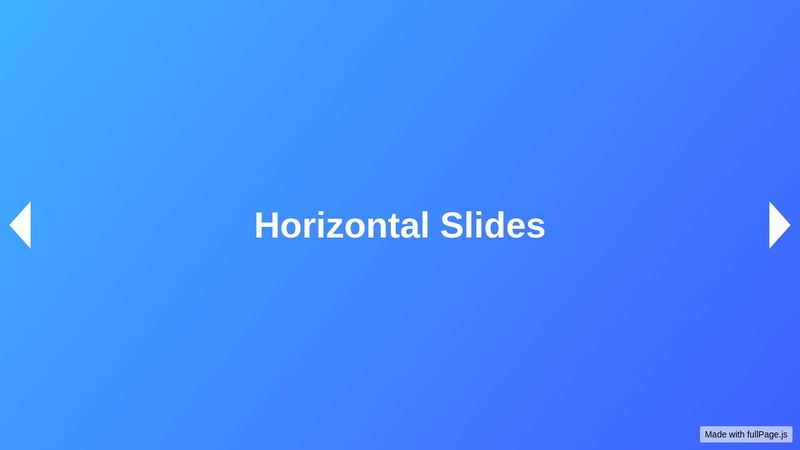fullPage.js Horizontal Slides - Demo
