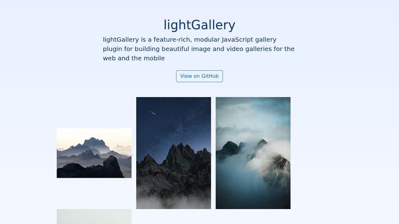 lightGallery demo with justifiedGallery