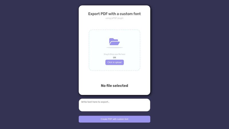 Export pdf with custom font jsPDF