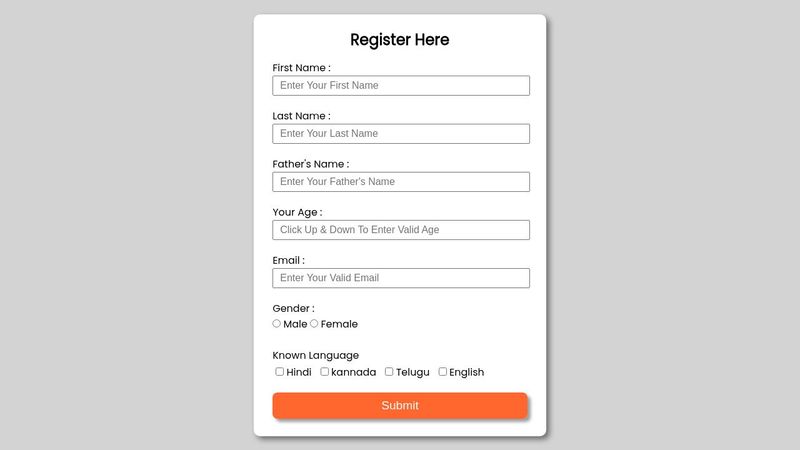 Simple Register Form ⭐️