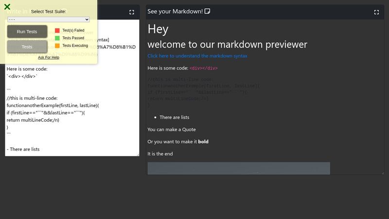 React.Js: Markdown Previewer