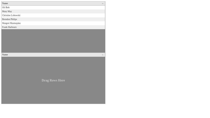 Tabulator - Movable Rows Between Tables
