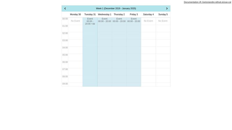 Vue Cal - issue #206 - multiple-day event on month view with events-on-month-view & out of scope ...