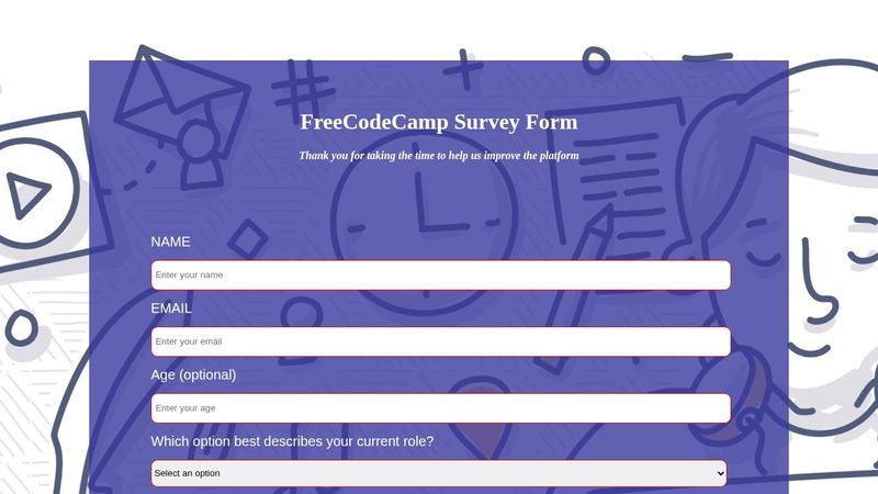 Responsive Web Design Projects - Build a Survey Form