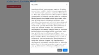 Bootstrap 4.3 Scrollable modal