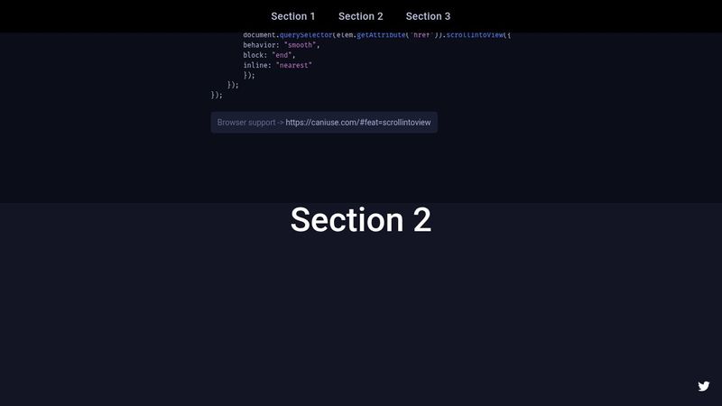 scrollIntoView Vanilla JS
