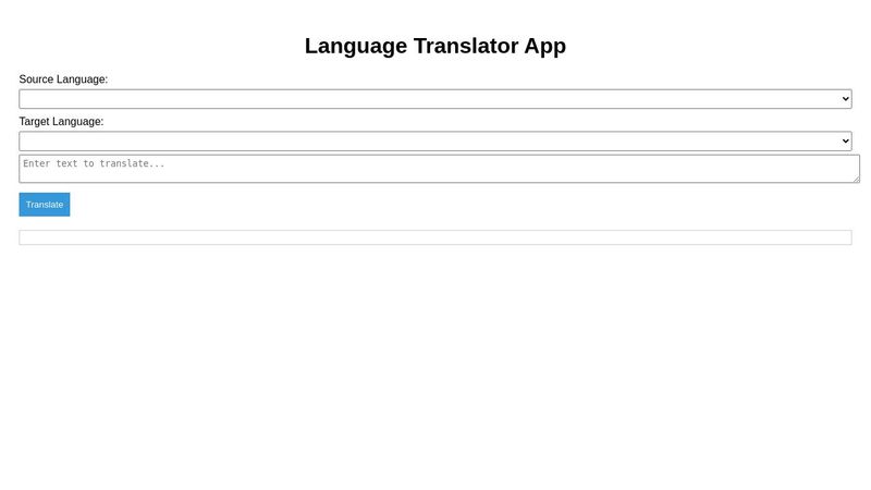 Language Translator App