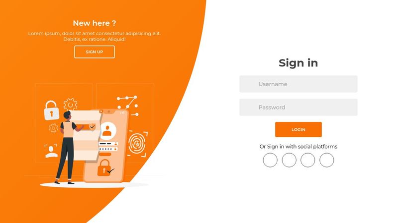 Sliding Login & Registration page with fully responsive