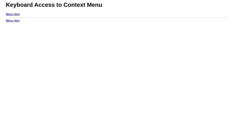Keyboard Access to Context Menu