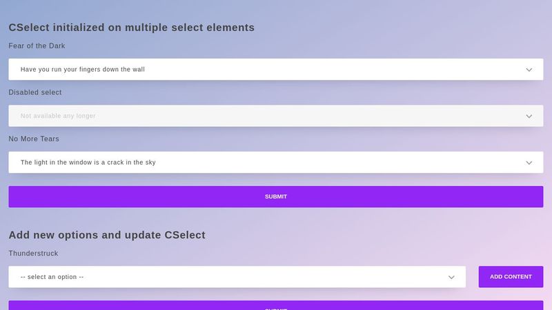 cSelect - custom select plugin