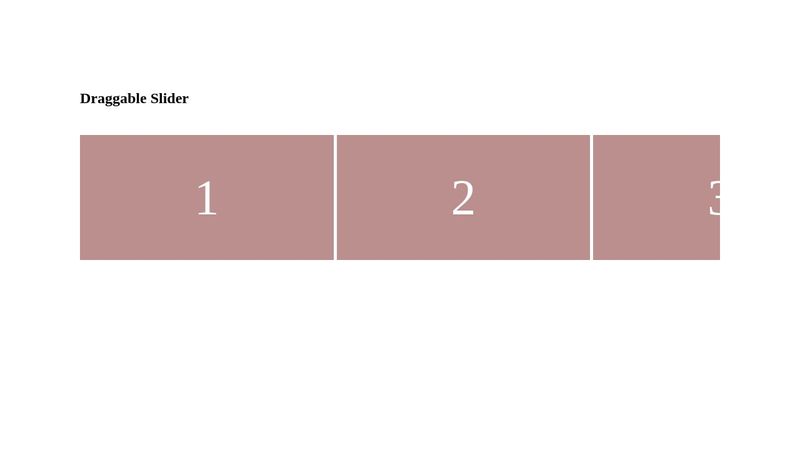 Draggable Slider