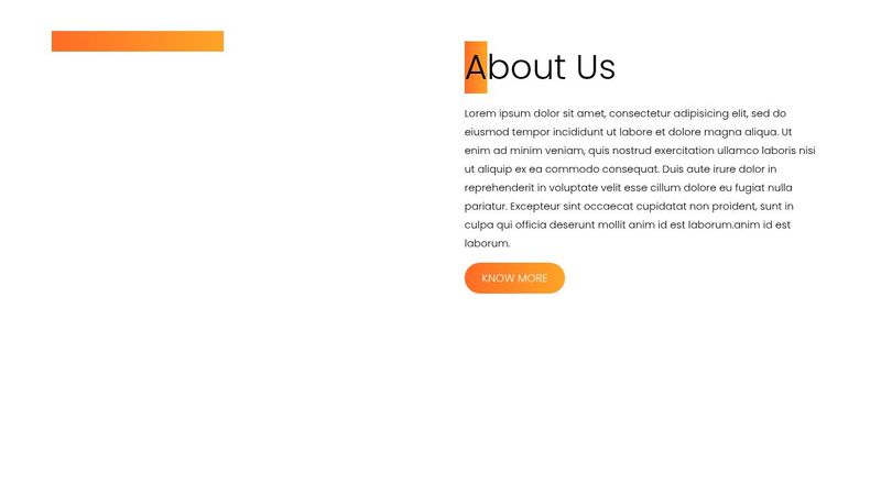 about us section using html and css