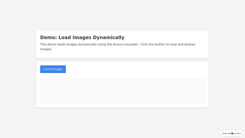 Demo: Load Images Dynamically using ResourceLoader.js