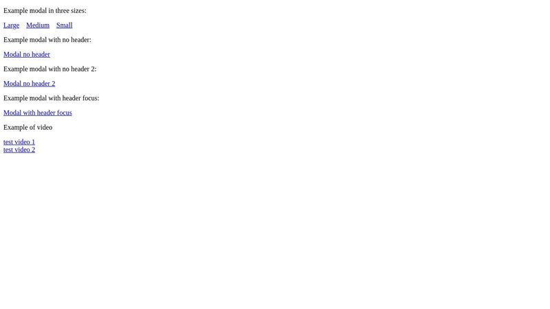 Accessible modal solution vanilla js with video autoplayback feature