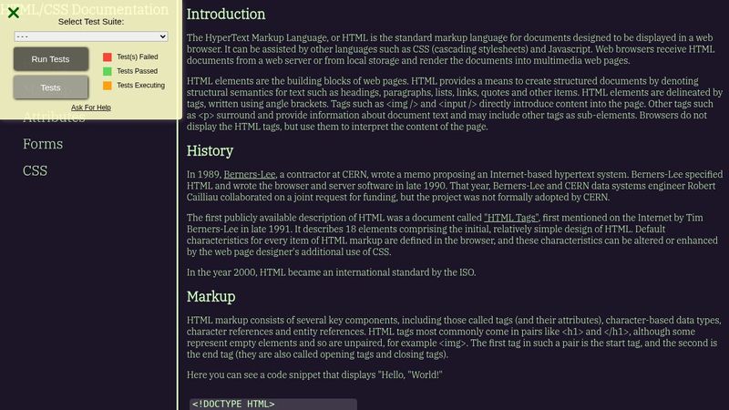 HTML/CSS Technical Documentation