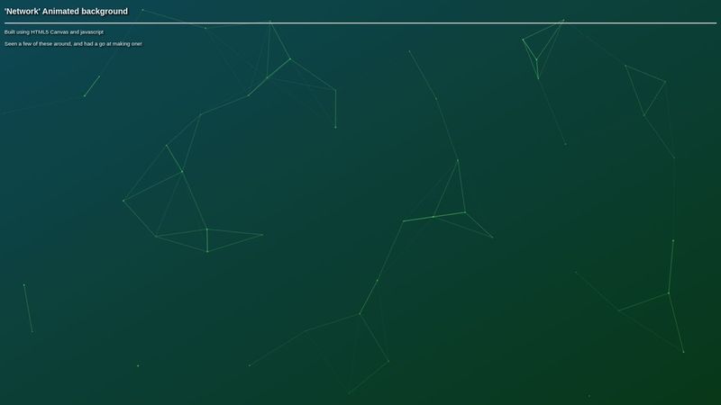 JS + Canvas Animated Background - network