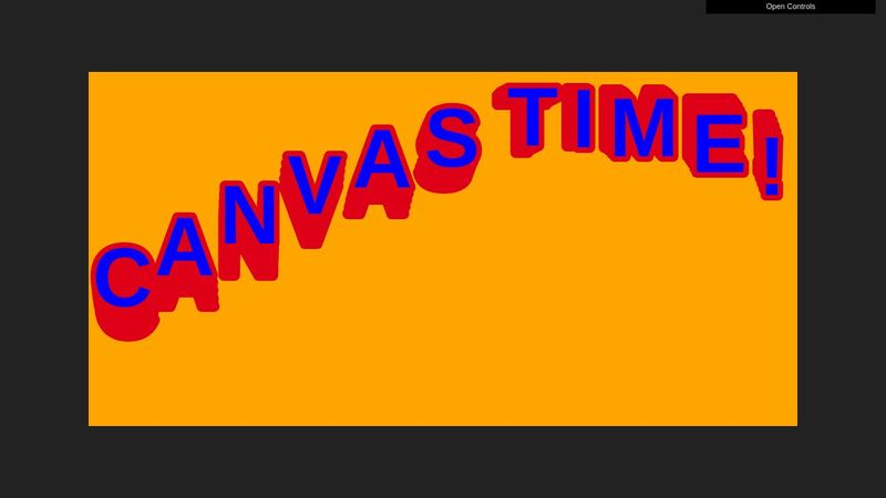 Canvas text animation