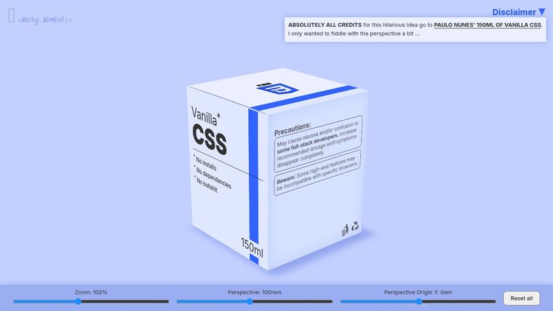 150ml of Vanilla CSS with variable Dosage
