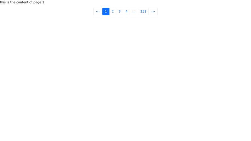 Pagination Boostrap JS