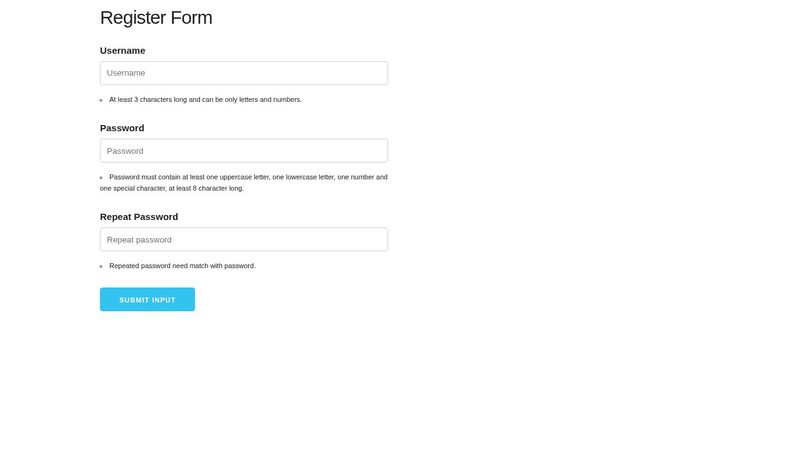 Form validation