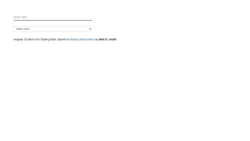 Floating label pattern — Angular JS